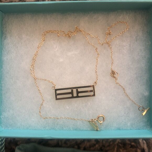 Tiffany & Co. | Jewelry | Tiffany Co T Open Horizontal Bar Pendant ...